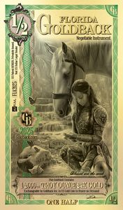 ½ Florida Goldback Note – 1/2000 oz .9999 | Best Bullion NZ